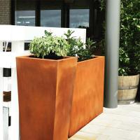 China Customizable Large Corten Steel Tree Planters for garden SGS TUV CE certified for sale