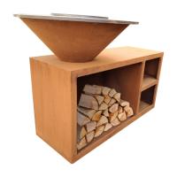China Outdoor Cooking Bbq Grill Garden Patio Corten Steel Outdoor Bbq Grills for sale