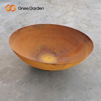 China Wood Burning Metal Fire Bowl Outdoor Corten Steel Fire Pits for sale