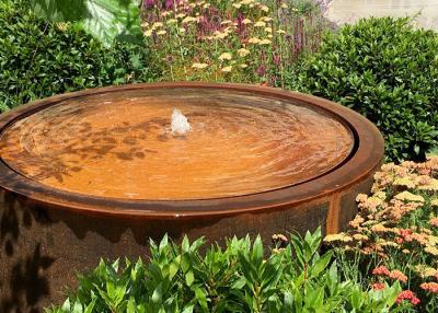 China Custom Corten Steel Waterfall Water Fountain Metal Water Features for sale