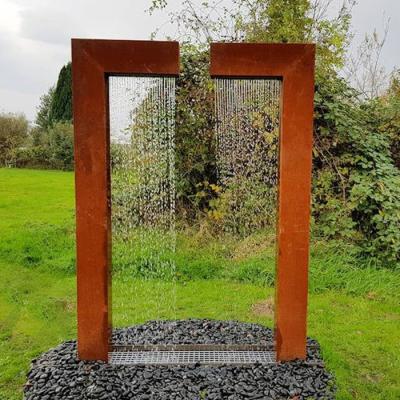 China Outdoor Metal Garden Ornaments Corten Steel Water Feature for sale