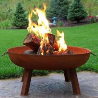China 10*42inch  Heavy Duty Metal Fire Pit Large Bonfire Brazier Fire Pit Weather Proof for sale
