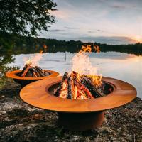 China 1.0mm Large Rustic Fire Pit Bowl Weathering Steel Fire Pit  wear resisting for sale