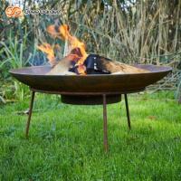 China SGS Outdoor Large Steel Camping Fire Pit 150cm Corten Steel Fire Pit for sale