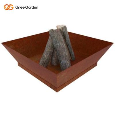 China Weathering Steel  3mm Garden Bonfire Feuerschale For Outdoor Warming for sale