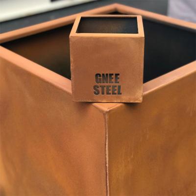 China Garden Decoration Weathered Steel Planter Box 0.8mm-2.0mm Thick for sale