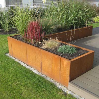China Customization Modern Garden Rusted Steel Planters OEM ODM Service for sale
