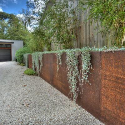 China Custom Laser Cut Large Corten Steel Outdoor Planters 0.8mm 1.2mm Thick for sale
