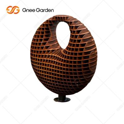 China Large 5.0-8.0mm Outdoor Bronze Sculpture Modern Abstract Corten Steel Sculpture for sale
