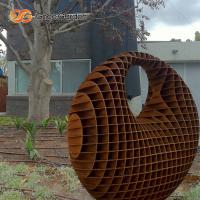 China Large 5.0-8.0mm Outdoor Bronze Sculpture Modern Abstract Corten Steel Sculpture for sale