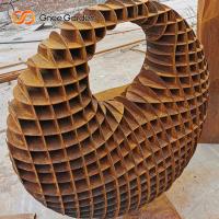 China Large 5.0-8.0mm Outdoor Bronze Sculpture Modern Abstract Corten Steel Sculpture for sale