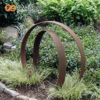 China Large Outdoor 175cm  Modern Corten Steel Sculpture Artwork With  Smooth Curves for sale