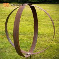 China Large Outdoor 175cm  Modern Corten Steel Sculpture Artwork With  Smooth Curves for sale
