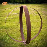 China Large Outdoor 175cm  Modern Corten Steel Sculpture Artwork With  Smooth Curves for sale