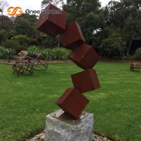 China Thickness 5-8mm Metal Large Rusty Garden Sculpture Handmade Garden Landscape for sale