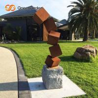 China Thickness 5-8mm Metal Large Rusty Garden Sculpture Handmade Garden Landscape for sale