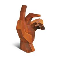 China 175cm  Rusty Metal Garden Ornaments Corten Steel Sculpture For Park Decoration for sale