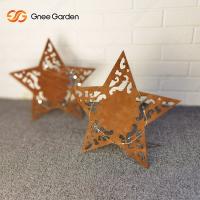 China Customizable ASTM Corten Steel Metal Garden Ornaments Laser Cutting Crafts for sale