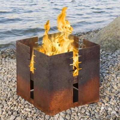 China Eco Friendly Outdoor Cooking Grills Rust Corten Steel Bbq Grill Weather Proof for sale