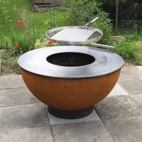 China Rust Resistant Smokeless Wood Burning Firepit Barbecue Brazier Pre Weathered for sale