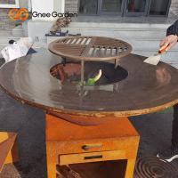 China Pre Weathered Corten Steel Firepits Charcoal Barbecue Pit Customizable Size for sale