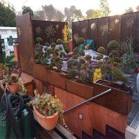 China Balcony Decor Corten Steel Laser Cut Panels Metal  Privacy Screens Prerusted for sale