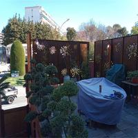 China Balcony Decor Corten Steel Laser Cut Panels Metal  Privacy Screens Prerusted for sale
