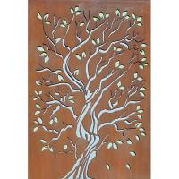 China Rectangle Decoration Metal Garden Products Corten Steel Garden Screen Fence for sale