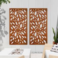 China Art Decorative Metal Garden Products Corten Steel Privacy Panels Weather Proof for sale