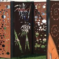 China Garden Decorative Corten Steel Privacy Panels Environmental Friendly for sale