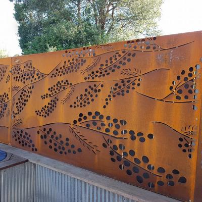 China Polished Weathering Steel Gardening Screen Metal Garden Products 3mm Thickness for sale