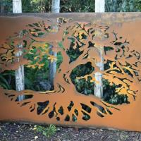 China OEM Metal Garden Products Corten Steel Privacy Screen Backyard Decoration for sale