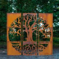 China OEM Metal Garden Products Corten Steel Privacy Screen Backyard Decoration for sale