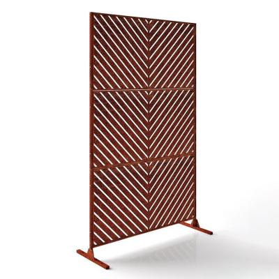 China Customizable Corten Steel Garden Screen Partition Wall Prerusted for sale