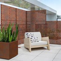 China Customizable Corten Steel Garden Screen Partition Wall Prerusted for sale