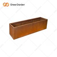 China Outside Garden Corten Steel Square Planter Box Size Customizable RAL Colors for sale