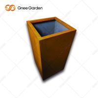 China CE Standard Vertical Tall Outdoor Metal Planter Multipurpose for sale