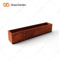 China SGS certified 800mm Outdoor Metal Planter Long Rectangular For Plant for sale