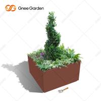 China Metal Bending Rusty Corten Steel Planter Box In The Outdoor Patio for sale