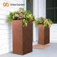 China CE Standard Vertical Tall Outdoor Metal Planter Multipurpose for sale