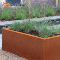 China SGS TUV Indoor Outdoor Metal Planter Corten Steel Window Boxes Anti Aging for sale