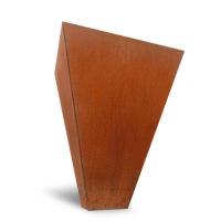 China Polygonal Outdoor Metal Planter Rusted Steel Planter Boxes For Flower for sale