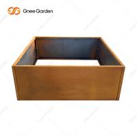 China Easy Assembled Corten Steel Raised Garden Beds For Flowers Planting for sale