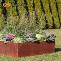 China Garden Corten Steel Planter Boxes Rectangular Shaped for sale