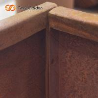 China Customized Corten Steel Outdoor Metal Planter Laser Cut Detachable for sale