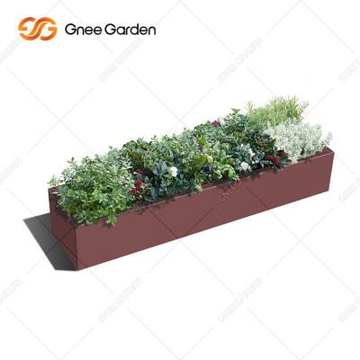 China Length 300mm-1000mm Outdoor Metal Planter Corten Steel Rectangular Planter for sale
