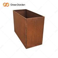 China Length 300mm-1000mm Outdoor Metal Planter Corten Steel Rectangular Planter for sale