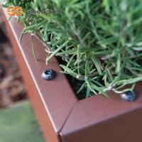 China Customization Metal Garden Planter Boxes Corten Steel Trough Planter 1200mm for sale
