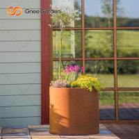 China Gnee Garden Rectangular Custom Steel Planter Boxes With SGS Certification for sale