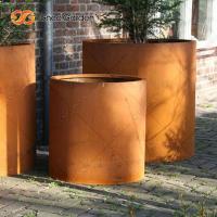 China Gnee Garden Rectangular Custom Steel Planter Boxes With SGS Certification for sale